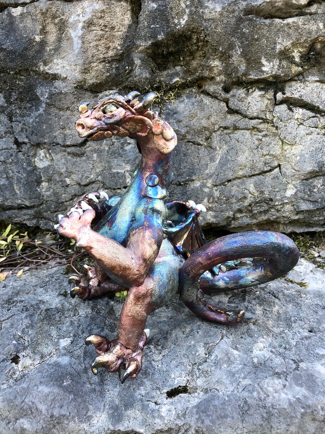 Raku Dragons | Welcome to Studio Rose Pottery | Sylvia Rose